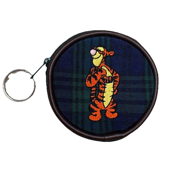 Disney | Bags | Vintage Tigger Coin Purse Pouch Key Chain Plaid Winnie ...